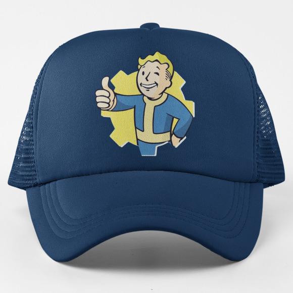 Accessories | New Fallout Vault Boy Thumbs Up Foam Trucker Snapback Hat ...